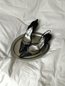 ICONIC Chanel Vintage Mesh Slingback Heels in Black (EU 36,5) – Ciao Kasia